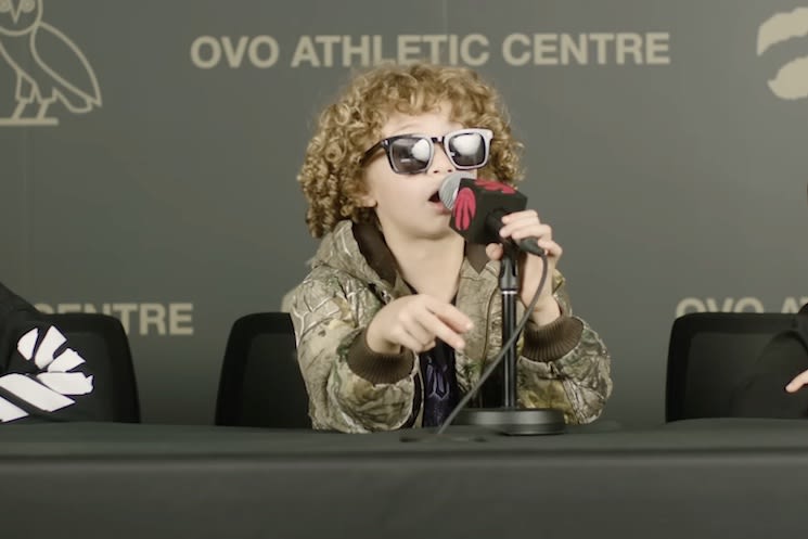 Drake's Son Adonis Gives Toronto Raptors the Boot for Debut "My Man ...