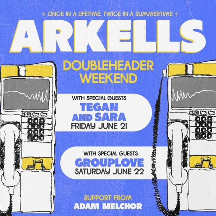 Arkells Announce Doubleheader Weekend at Budweiser Stage with Tegan and ...