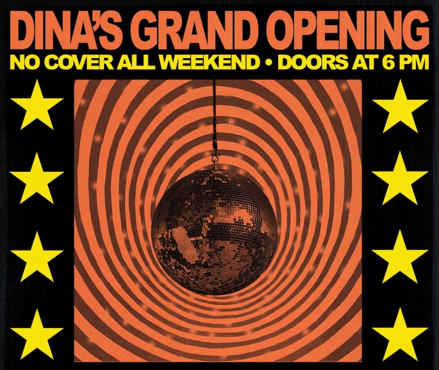 Dina's Tavern Announces Grand Opening, Books Easy Rider, Bubblegum ...