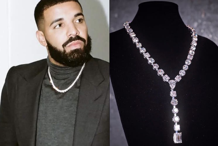 Drake Commissions Diamond Necklace Made of 42 Engagement Rings to ...