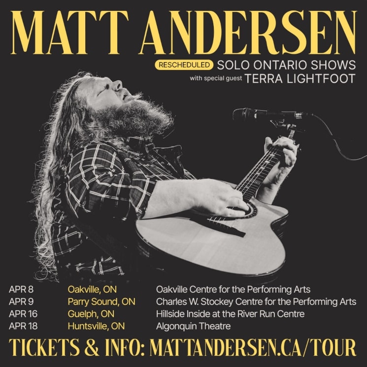 Matt Andersen Postpones Ontario Shows, Announces Rescheduled Dates ...