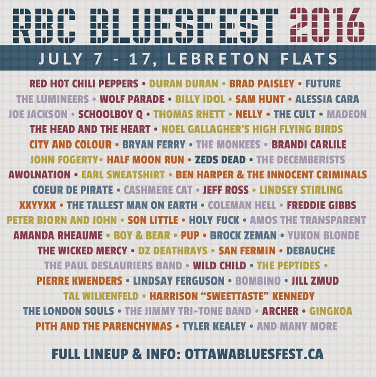 Ottawa's RBC Bluesfest Reveals Initial 2016 Lineup │ Exclaim! Ottawa's RBC Bluesfest Reveals Initial 2016 Lineup │ Exclaim!