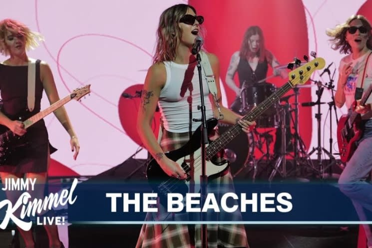 The Beaches Make US Late-Night TV Debut with "Blame Brett" on 'Kimmel ...