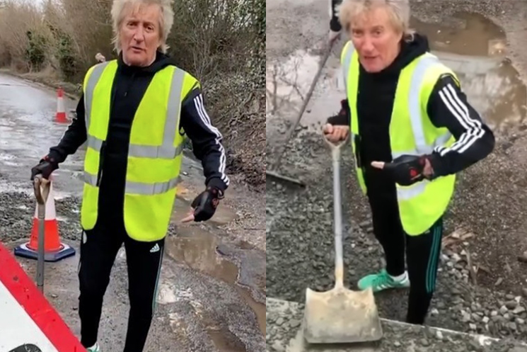 Rod Stewart's DIY Pothole Repair Blasted by UK Roadside Assistance ...