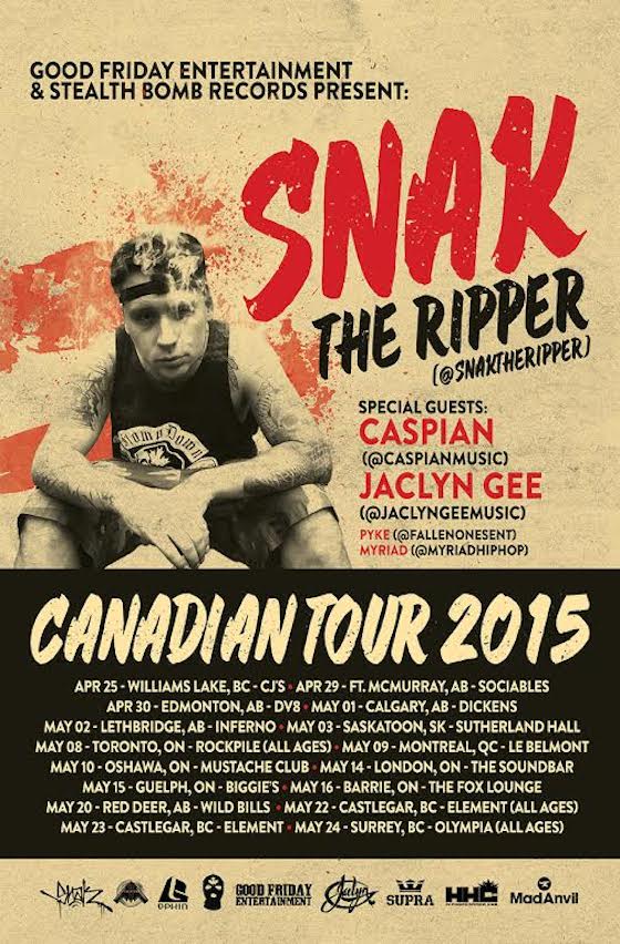 Snak the Ripper Announces Canadian Tour │ Exclaim!