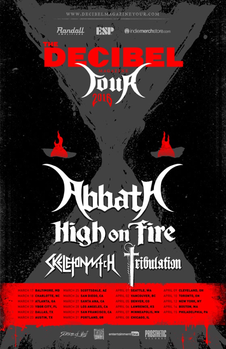 Abbath, High on Fire, Skeletonwitch Unite for 2016 Decibel Tour │ Exclaim!