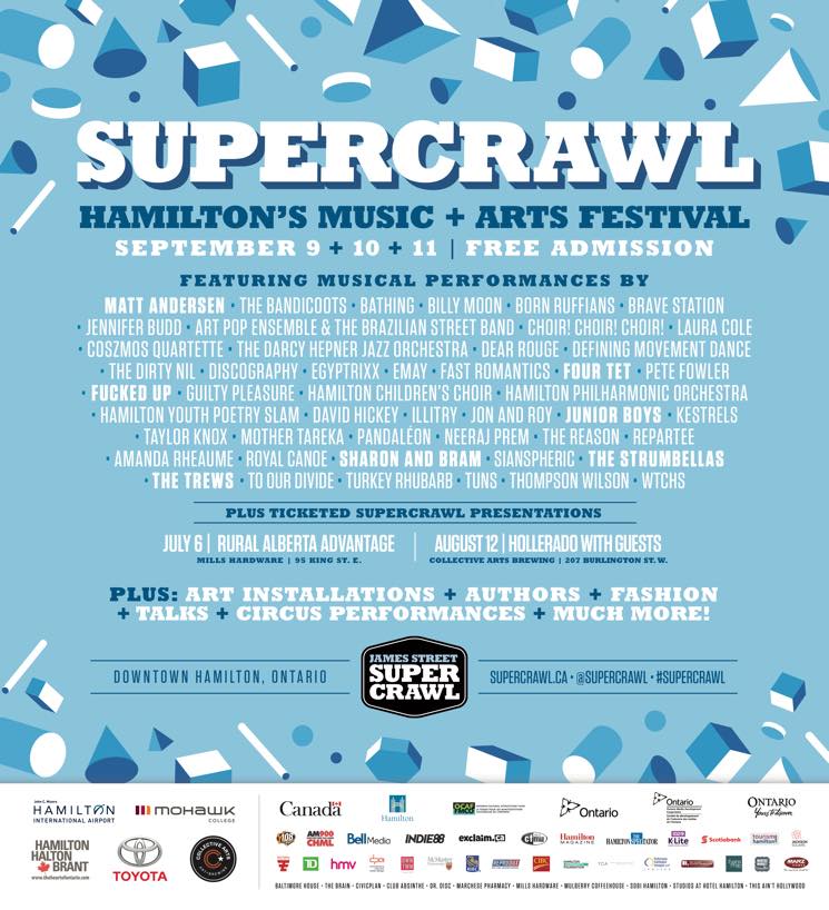 Hamilton's Supercrawl Reveals 2016 Lineup with Four Tet, Fucked Up ...