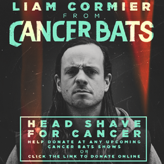 Cancer Bats' Liam Cormier Launches Head Shave for Cancer Fundraiser ...
