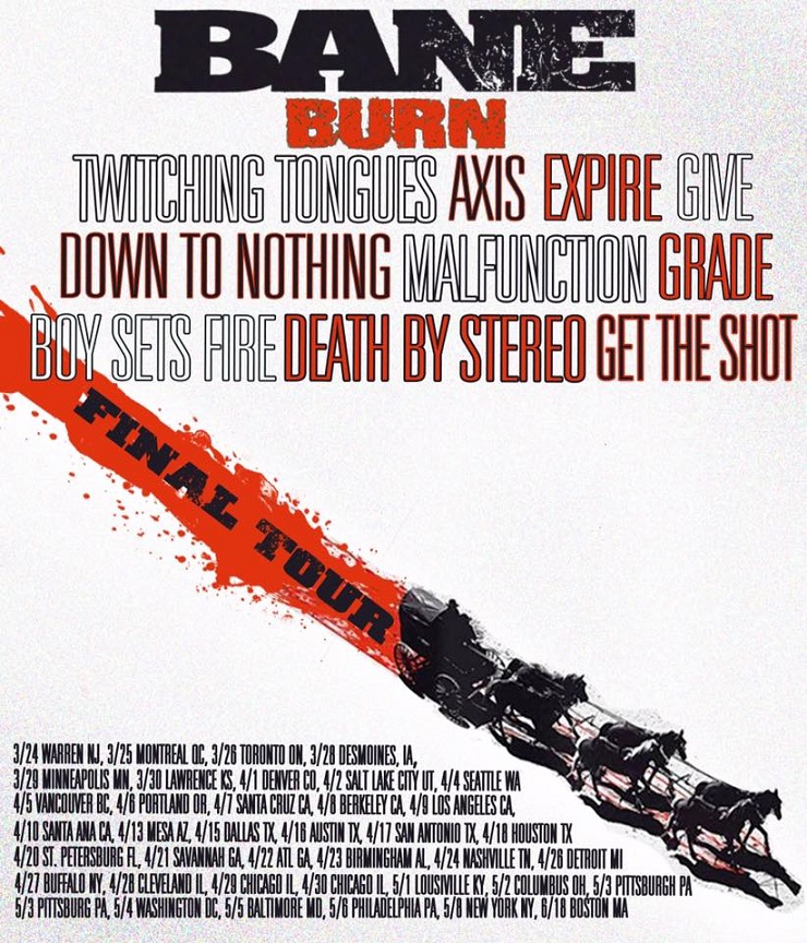 Bane Reveal Farewell Tour │ Exclaim!