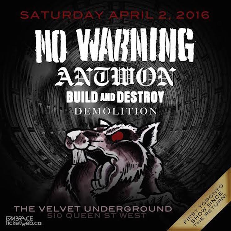 No Warning Finally Announce Toronto Show │ Exclaim!