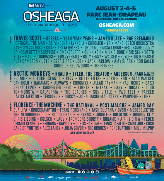 Here's the 2018 Osheaga Lineup │ Exclaim!
