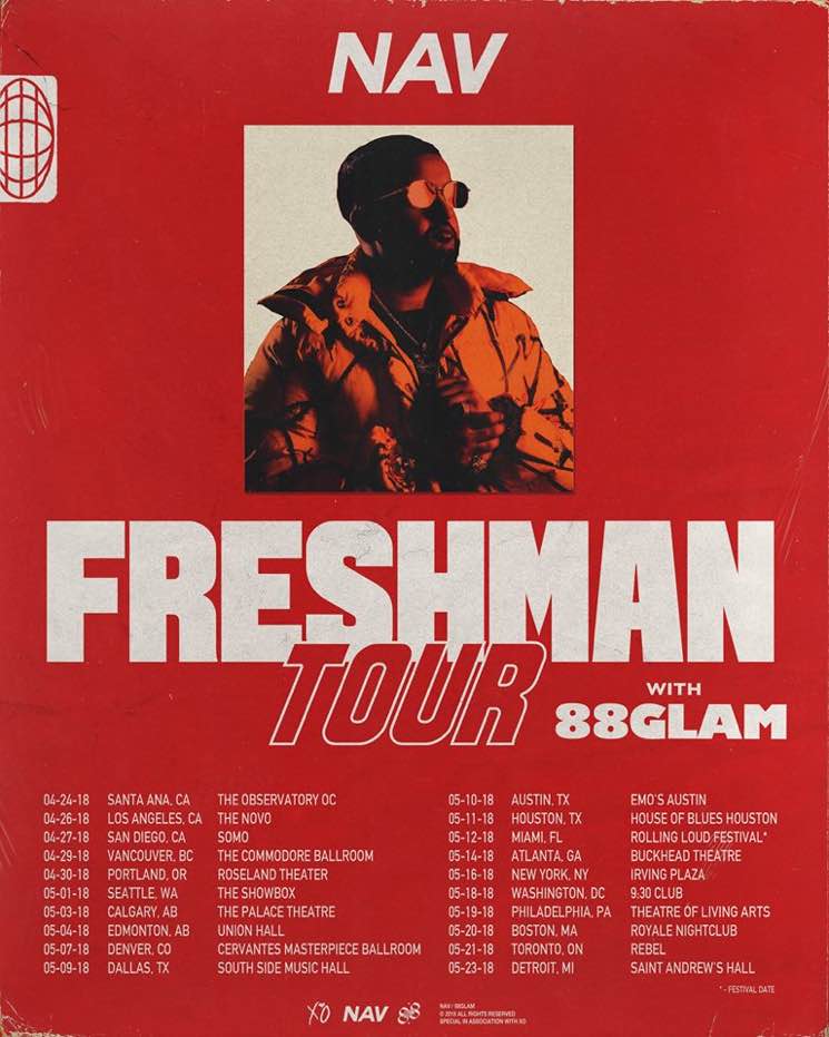 NAV Maps Out "Freshman Tour" with 88GLAM │ Exclaim!