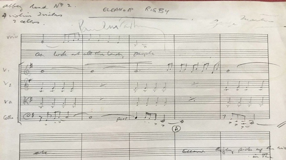 The Beatles' Score for "Eleanor Rigby" Heads to Auction │ Exclaim!