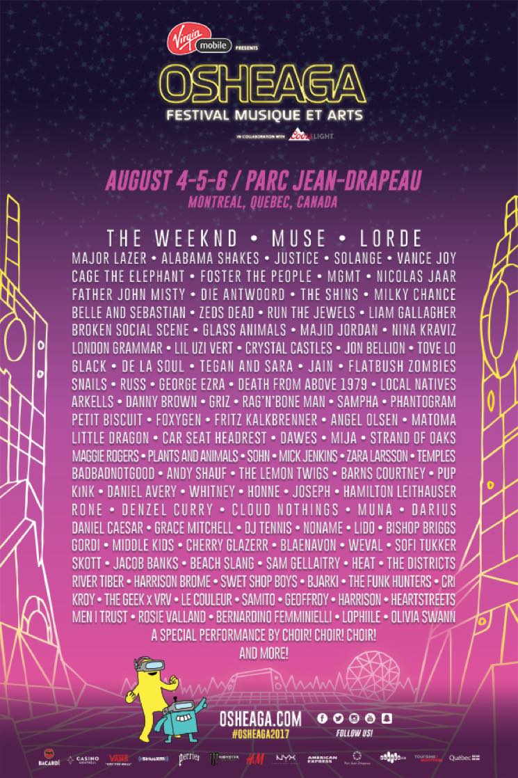 Osheaga Reveals 2017 Lineup with the Weeknd, Muse, Lorde │ Exclaim!