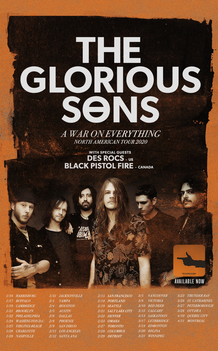 The Glorious Sons Bring "A War on Everything" Tour Across Canada │ Exclaim!