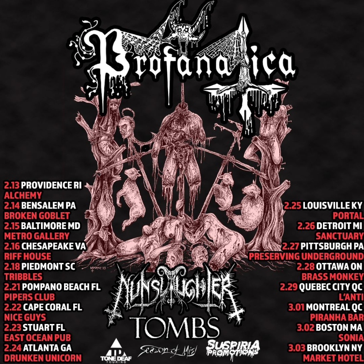 Profanatica Plot 2024 North American Tour with Nunslaughter, Tombs ...