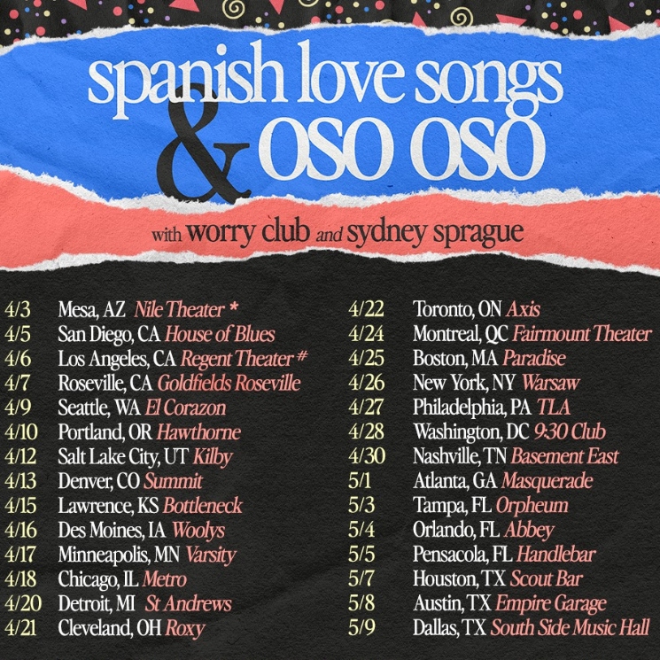 Spanish Love Songs and Oso Oso Book Co-Headlining Spring Tour │ Exclaim!
