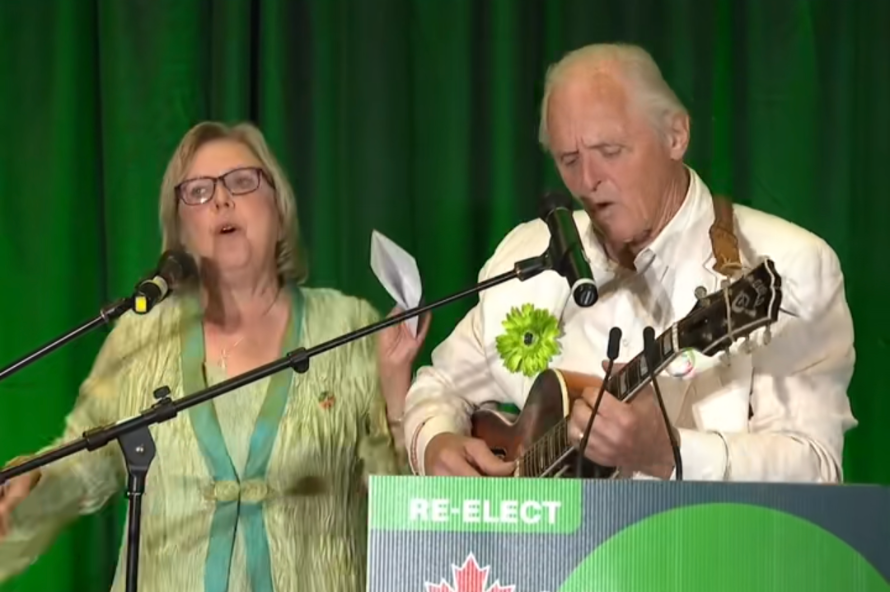 Watch Elizabeth May and Her Husband Duet at Green Party HQ │ Exclaim!